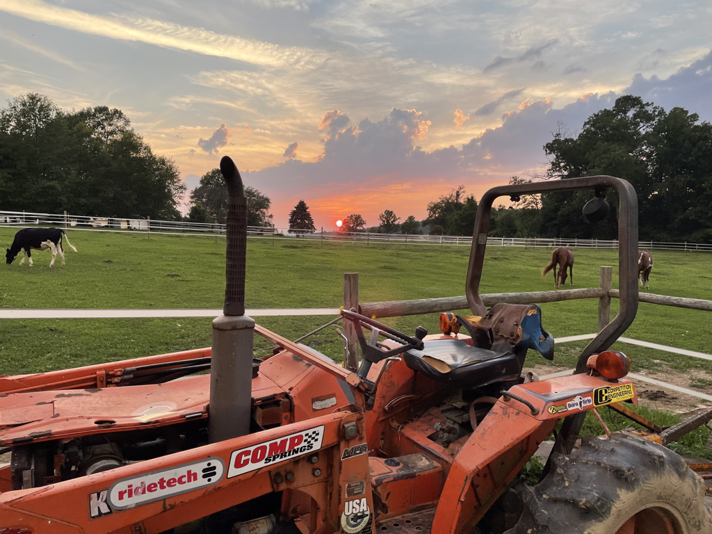 Roland Cloutier Horse Farm Sunset - Security Current